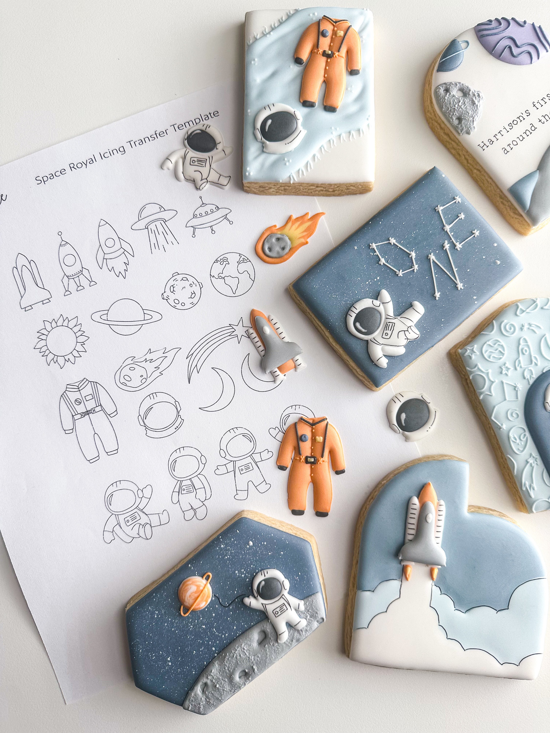 Space Theme Transfer Sheet - Etsy