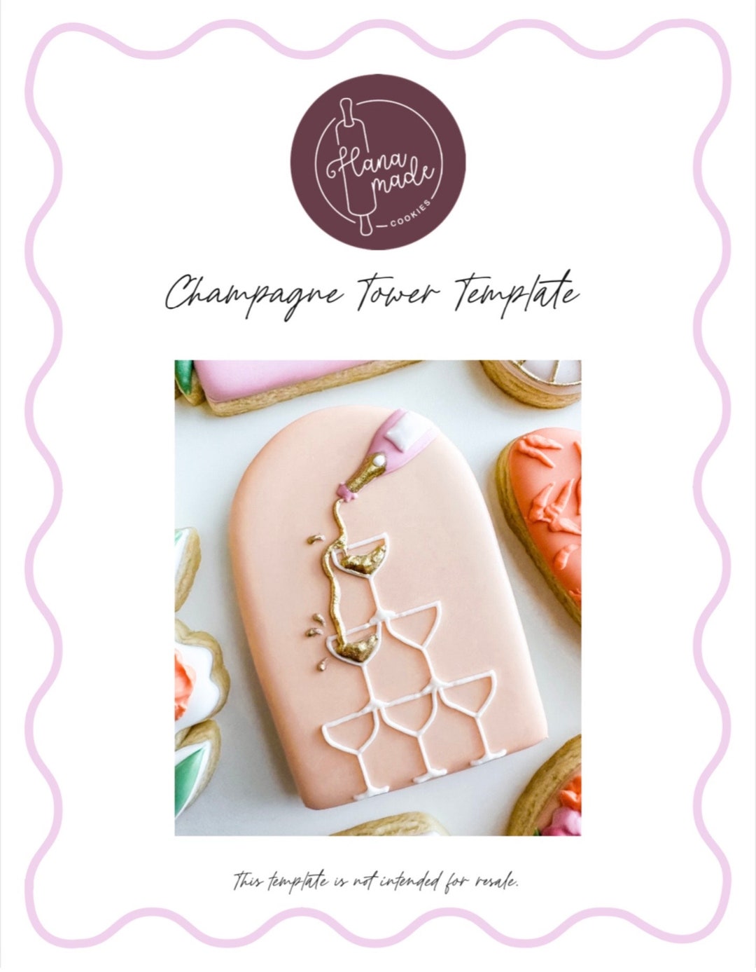Champagne Tower Template - Etsy