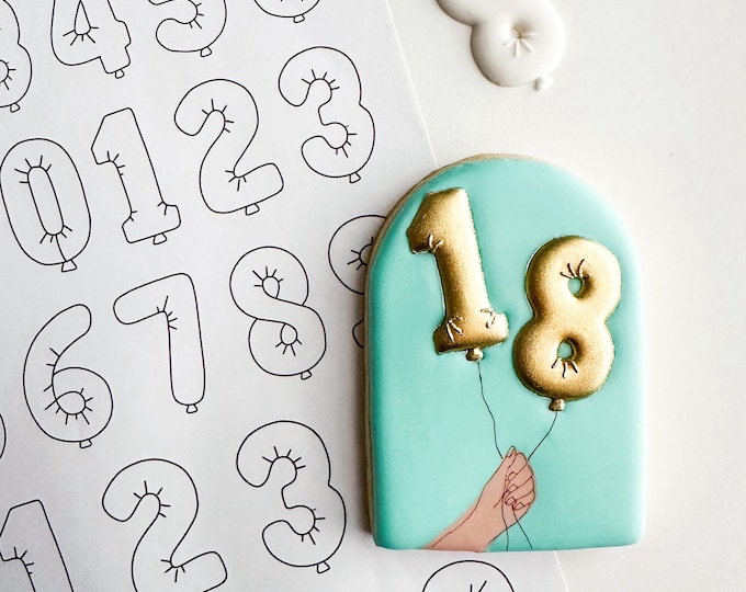 Balloon Letters/numbers Transfer Sheet - Etsy