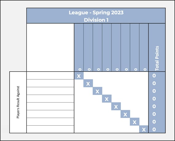 Excel League Table Template