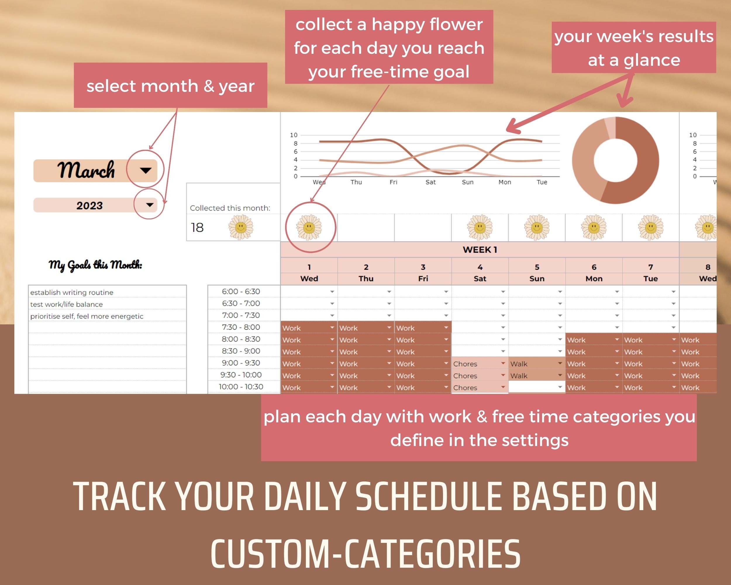 Google Sheets Simple Habit Tracker Spreadsheet Digital Monthly Habit ...