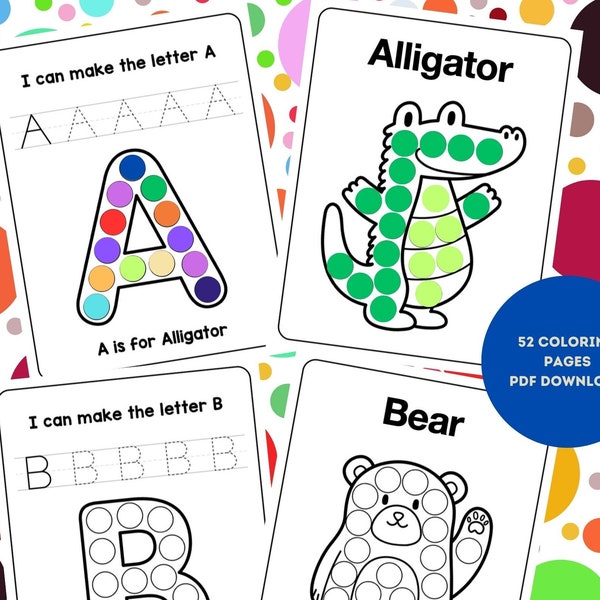 Unicorn Dot Marker Coloring Pages for Kids and Toddlers Unicorn Do a ...