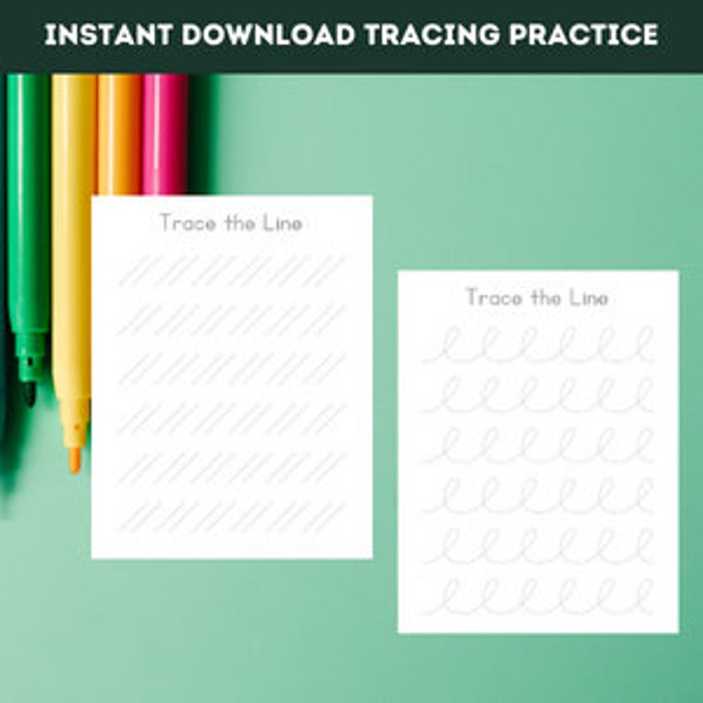 Tracing Practice and Activity Pages for Kids and Toddlers | Line, Shape ...