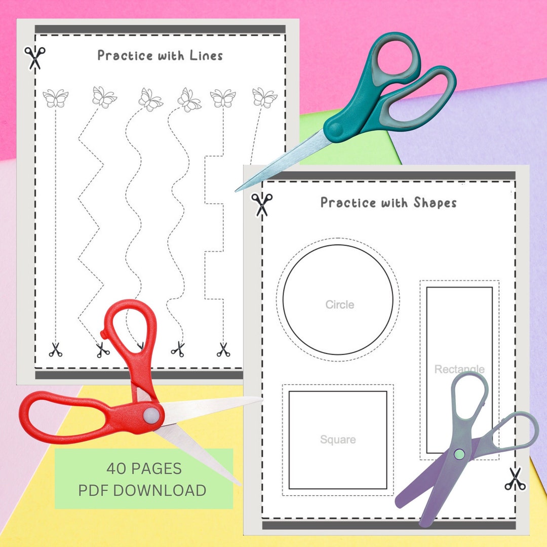 Scissor Skills: Practice With Shapes, Letters, Numbers, Pictures for ...