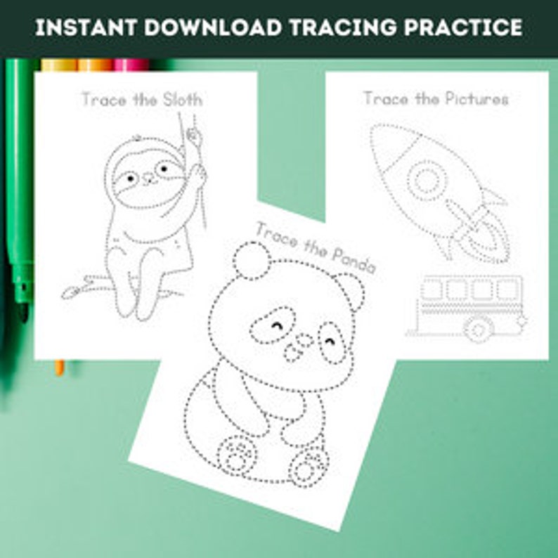 Tracing Practice and Activity Pages for Kids and Toddlers | Line, Shape ...