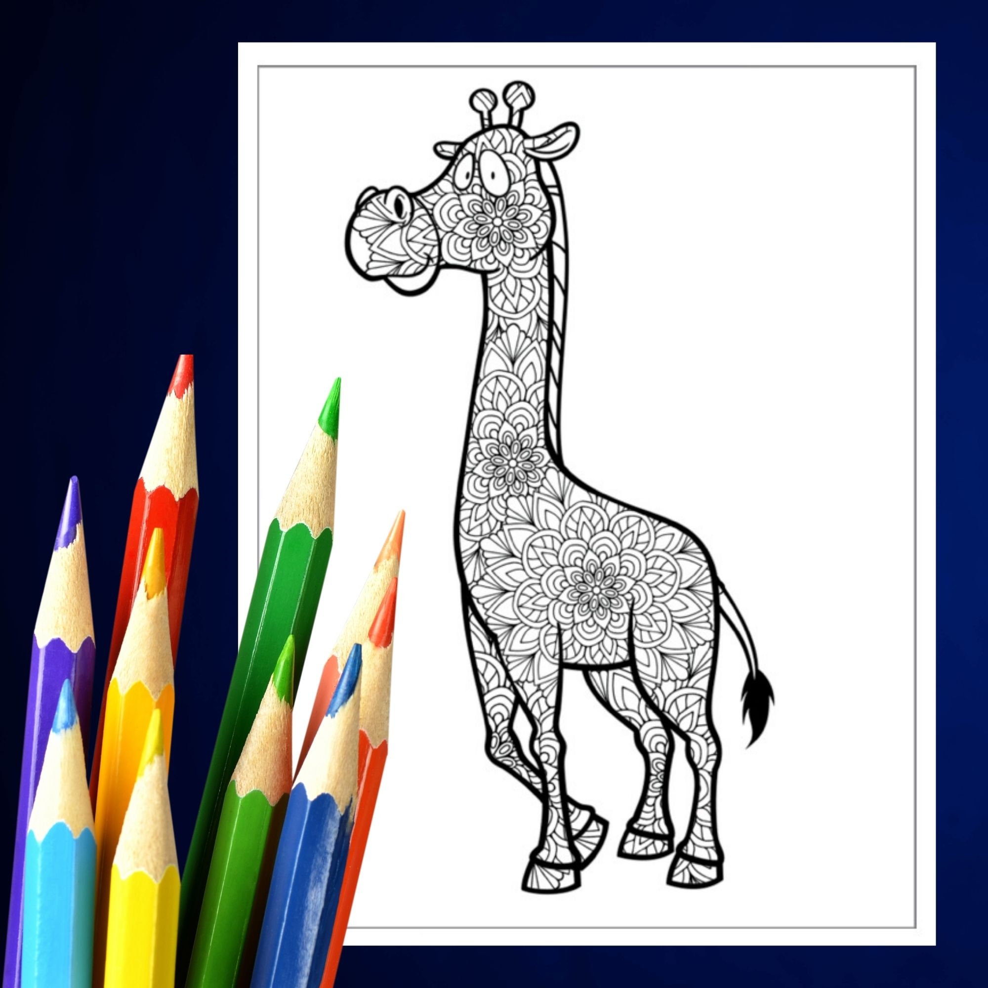 Animals Mandala Coloring Pages: Cure Animals Coloring Book for Kids ...