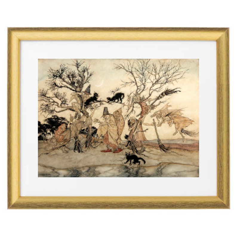 Arthur Rackham, Witches, Sabbath, Fairy, Tale, Print, Illustration ...