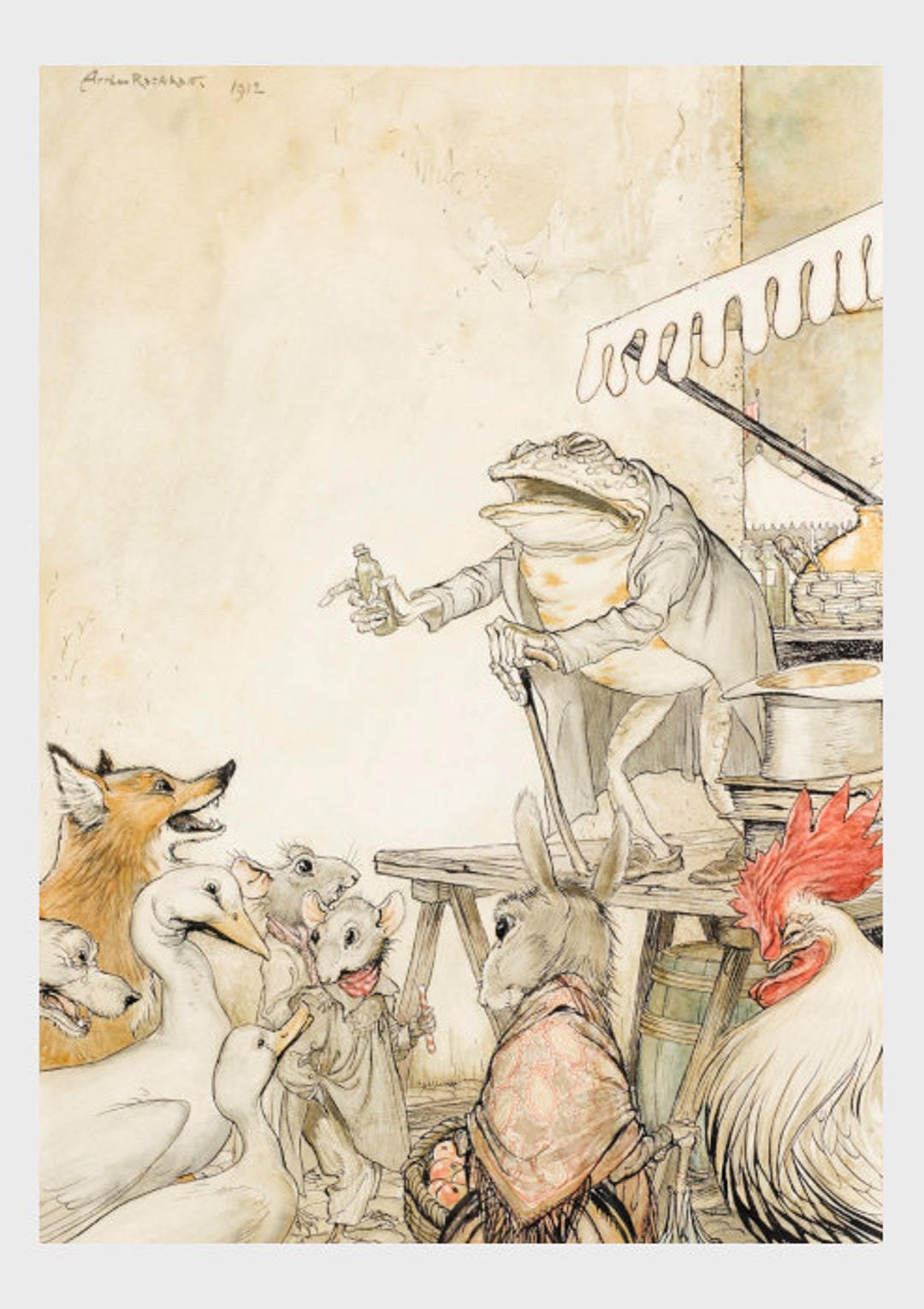 Arthur Rackham Aesop Fable Quack Frog Fairy Tale Print - Etsy