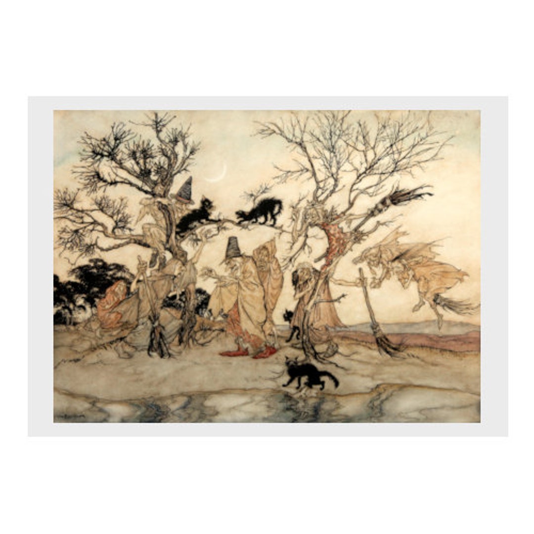 Arthur Rackham, Witches, Sabbath, Fairy, Tale, Print, Illustration ...