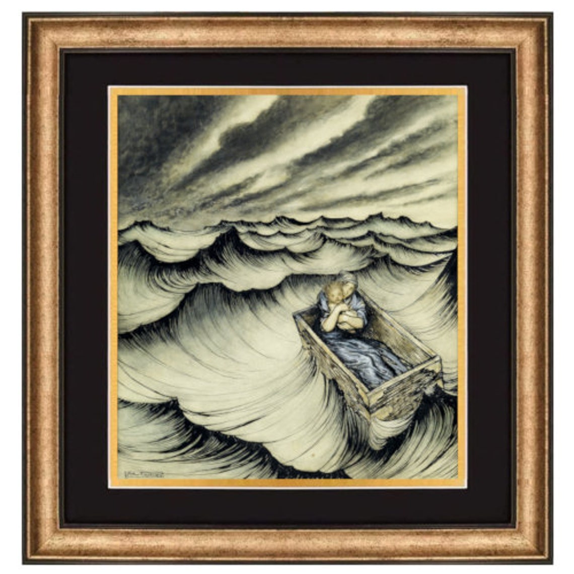 Arthur Rackham, Danae, Perseus, Hawthorne, Wonder, Fairy, Tale, Print ...