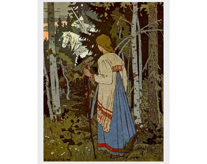 Art Nouveau Print Ivan J Bilibin, the Red Rider Illustration to the ...