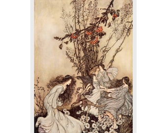 Arthur Rackham, Peter Pan in Kensington Gardens, Fairy, Tale, Print ...