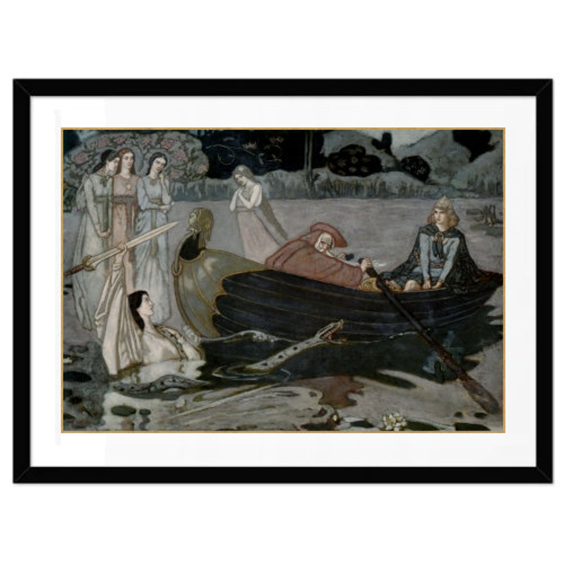 John Duncan, Taking of Excalibur, Fairy, Myth, Legend, Tale, Print ...
