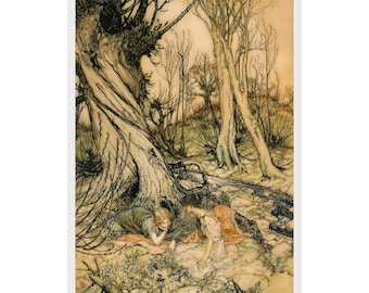 Arthur Rackham, King, Knights, Round, Table, Fairy, Tale, Print ...