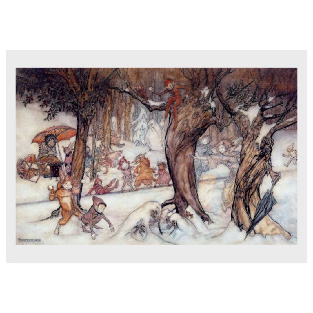 Arthur Rackham, Winter Frolic, Fairy, Tale, Print, Golden Age ...