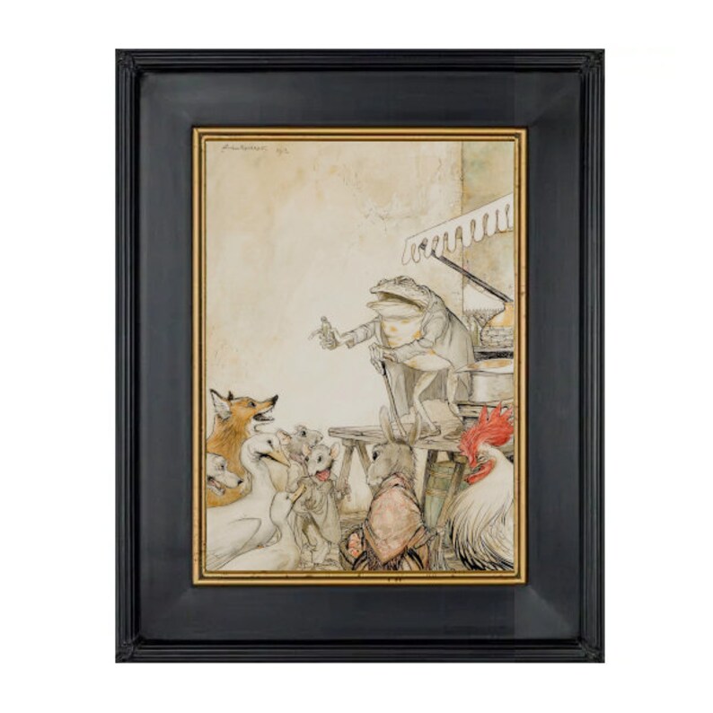 Arthur Rackham, Aesop, Fable, Quack, Frog, Fairy, Tale, Print ...