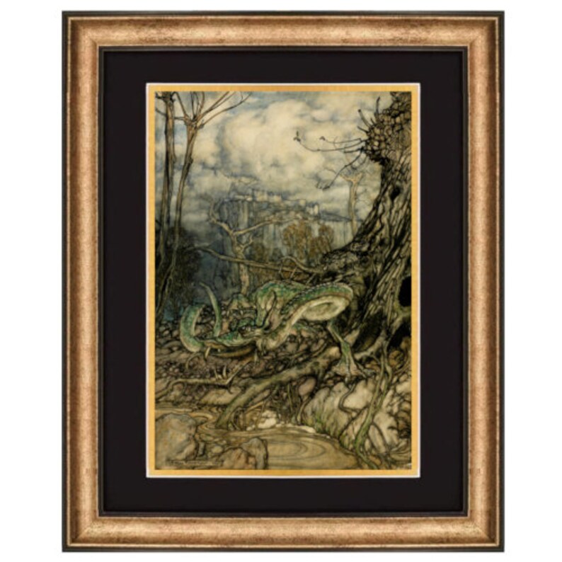 Arthur Rackham, Green Dragon, Book of Pictures, Fairy, Tale, Print ...