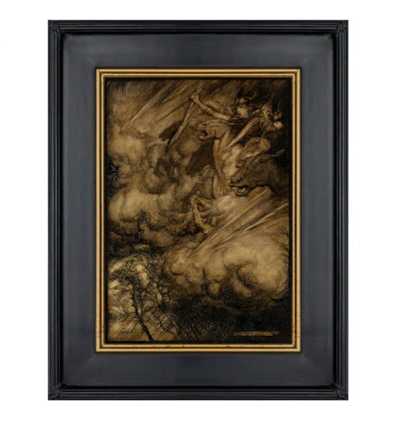 Arthur Rackham, Rhinegold, Valkyrie, Fairy, Tale, Print, Illustration ...