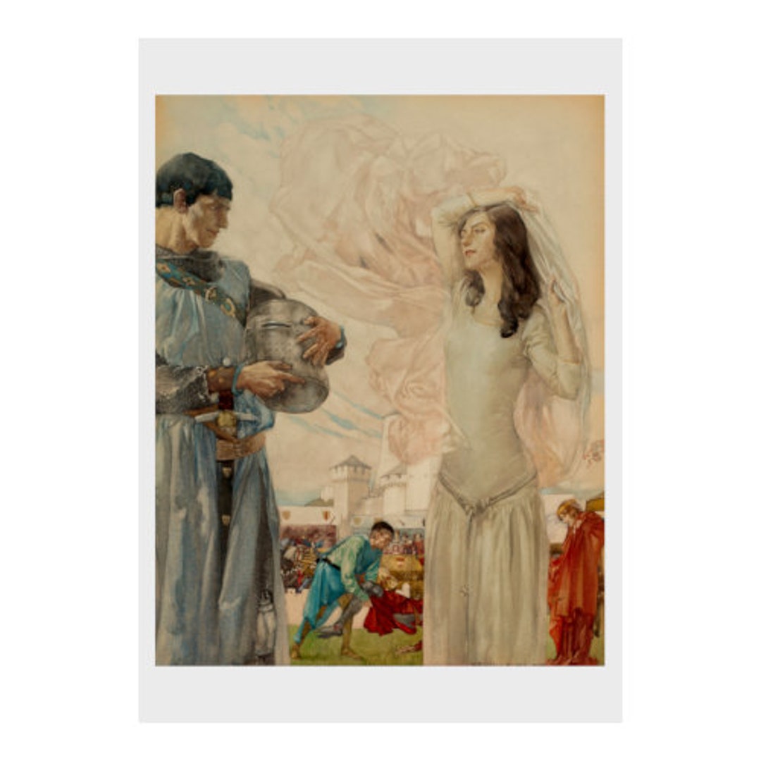 William Russell Flint, King Arthur, Knights, Round Table, Myth, Legend ...