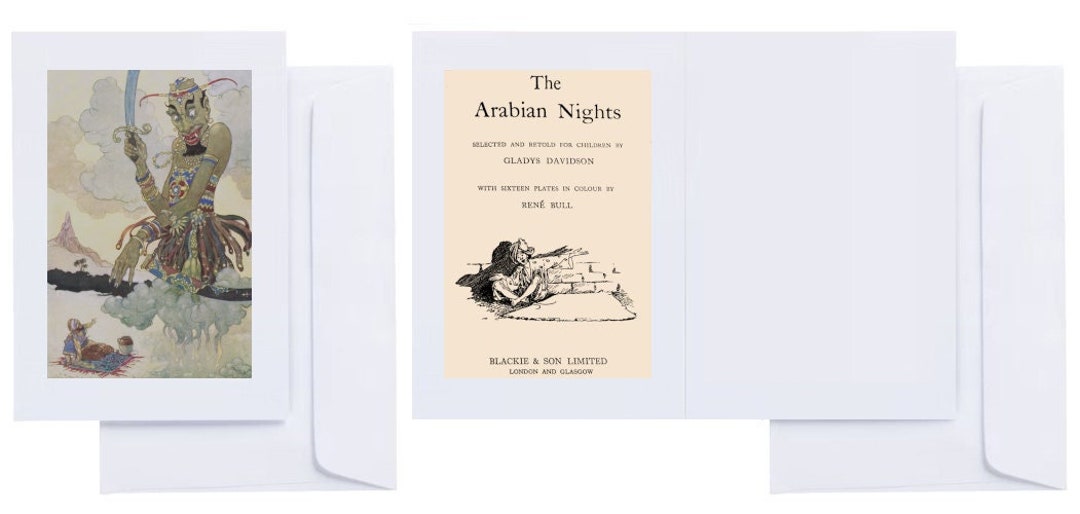 Rene Bull - "the Arabian Nights" (1930): 16 Greeting Cards (C6 ...