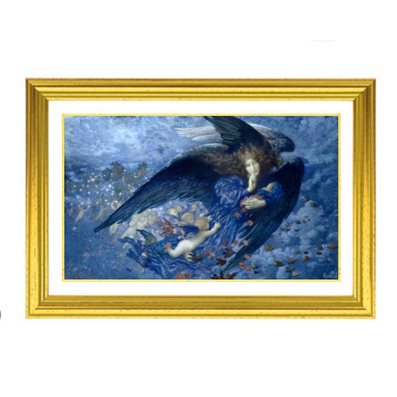 Edward Robert Hughes, Night With Her Train of Stars, Myth, Fairy, Tale ...