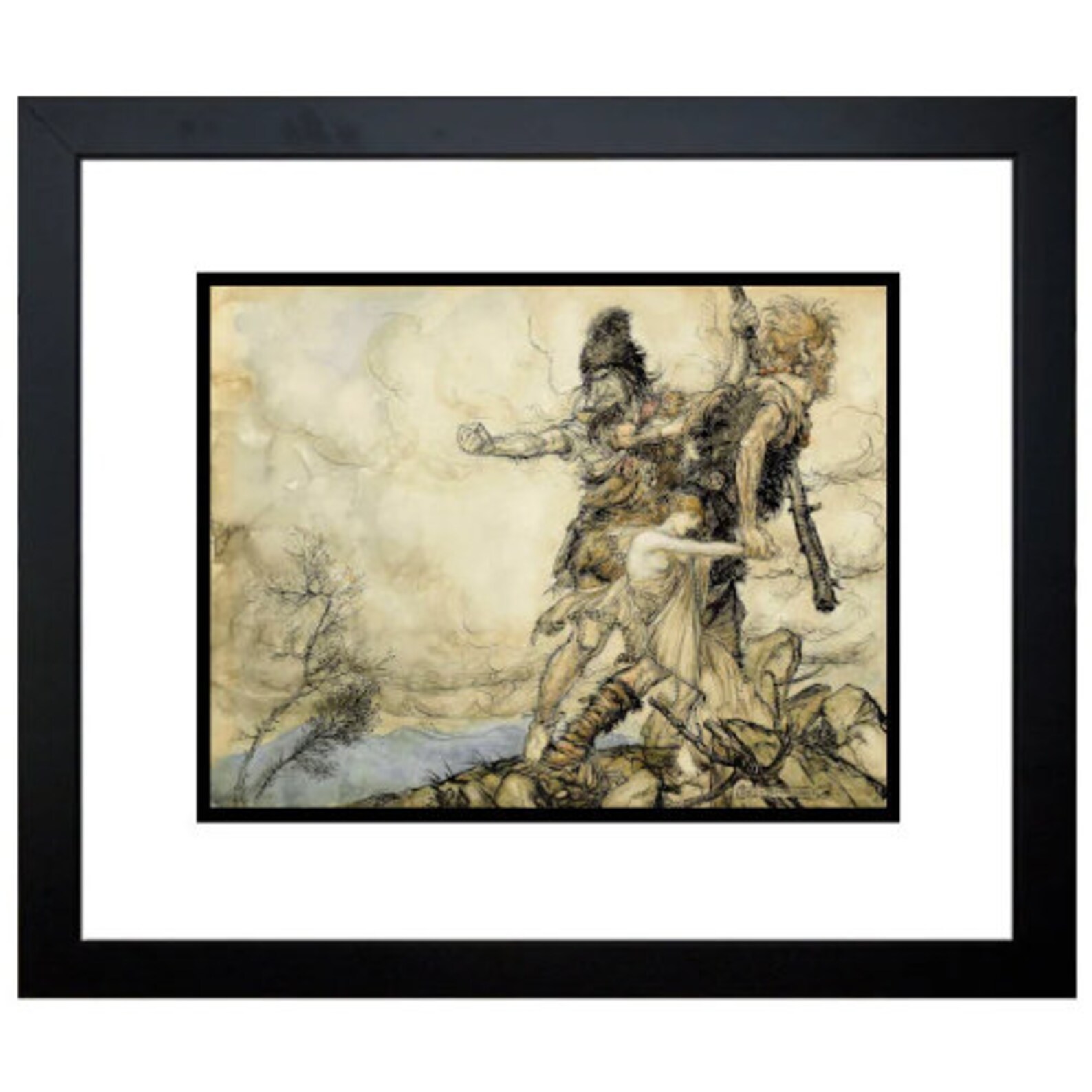 Arthur Rackham, Rhinegold, Valkyrie, Fairy, Tale, Print, Illustration ...