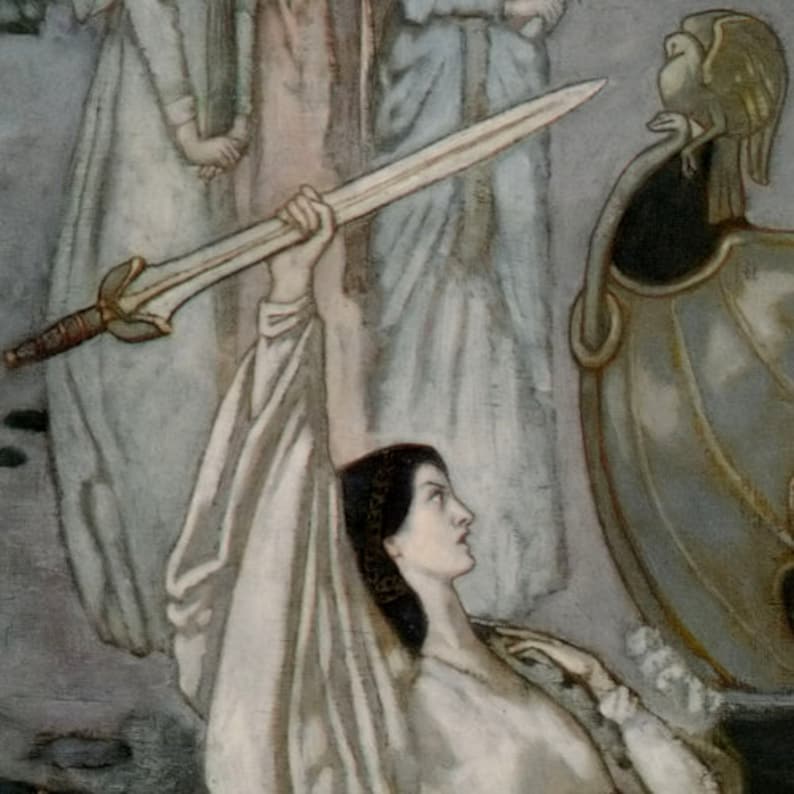 John Duncan, Taking of Excalibur, Fairy, Myth, Legend, Tale, Print ...