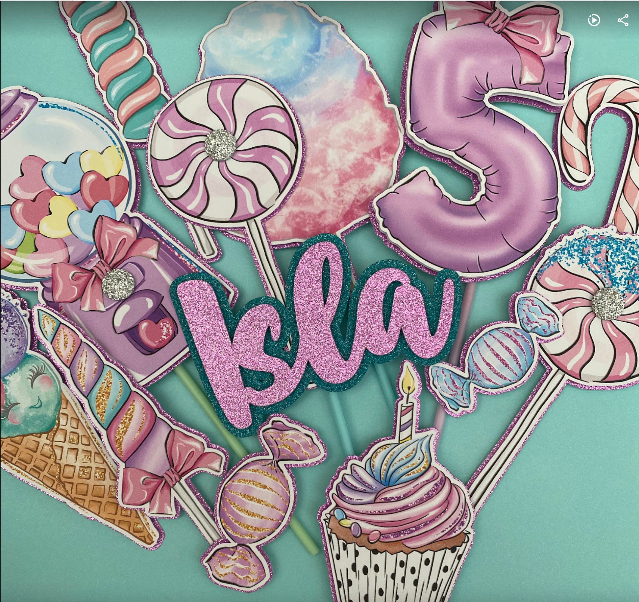 Sweet Treats Cake Topper Collection, Candy Cake Toppers, Candyland ...