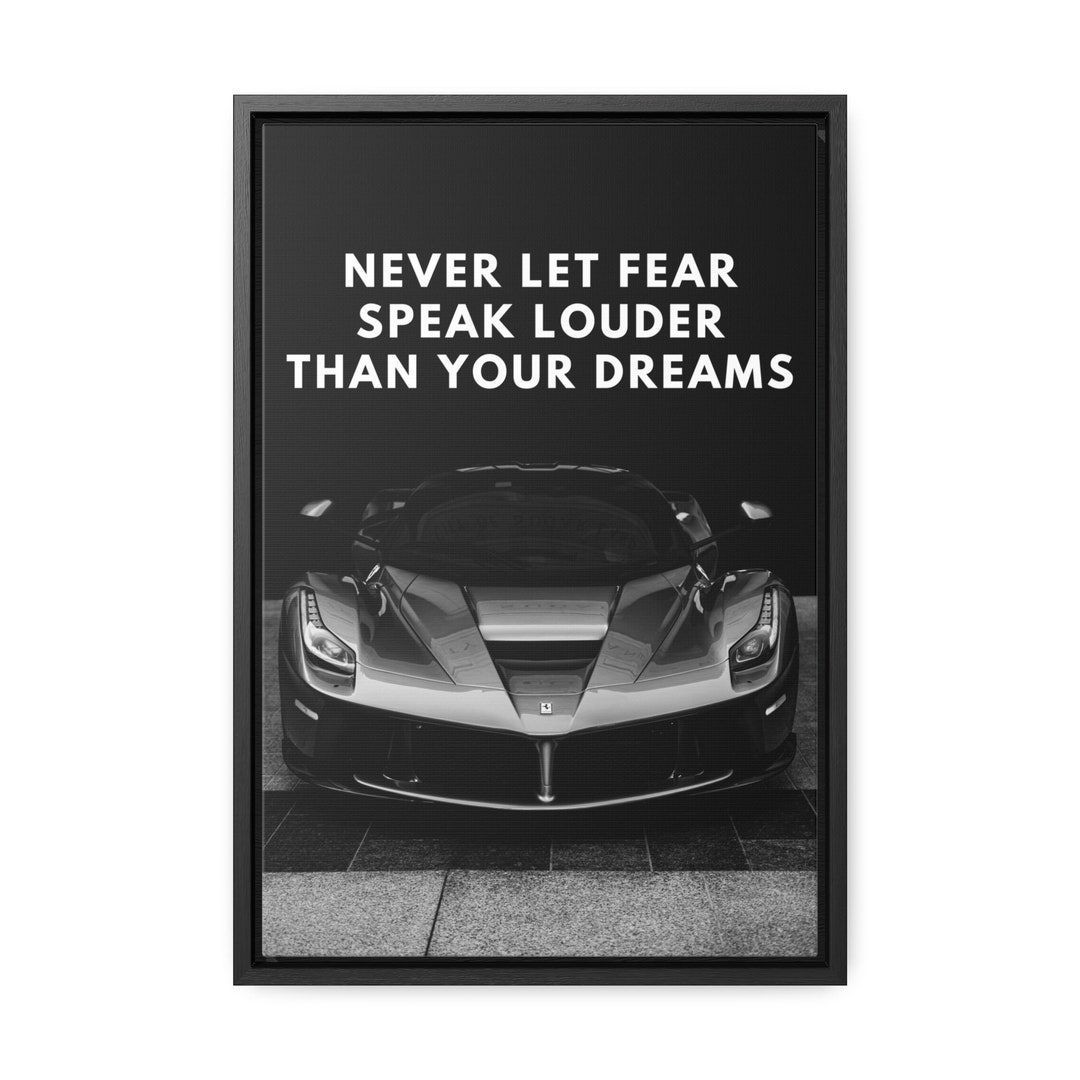 Motivational Ferrari Canvas, Inspirational Car Framed Wall Art, Dreams ...