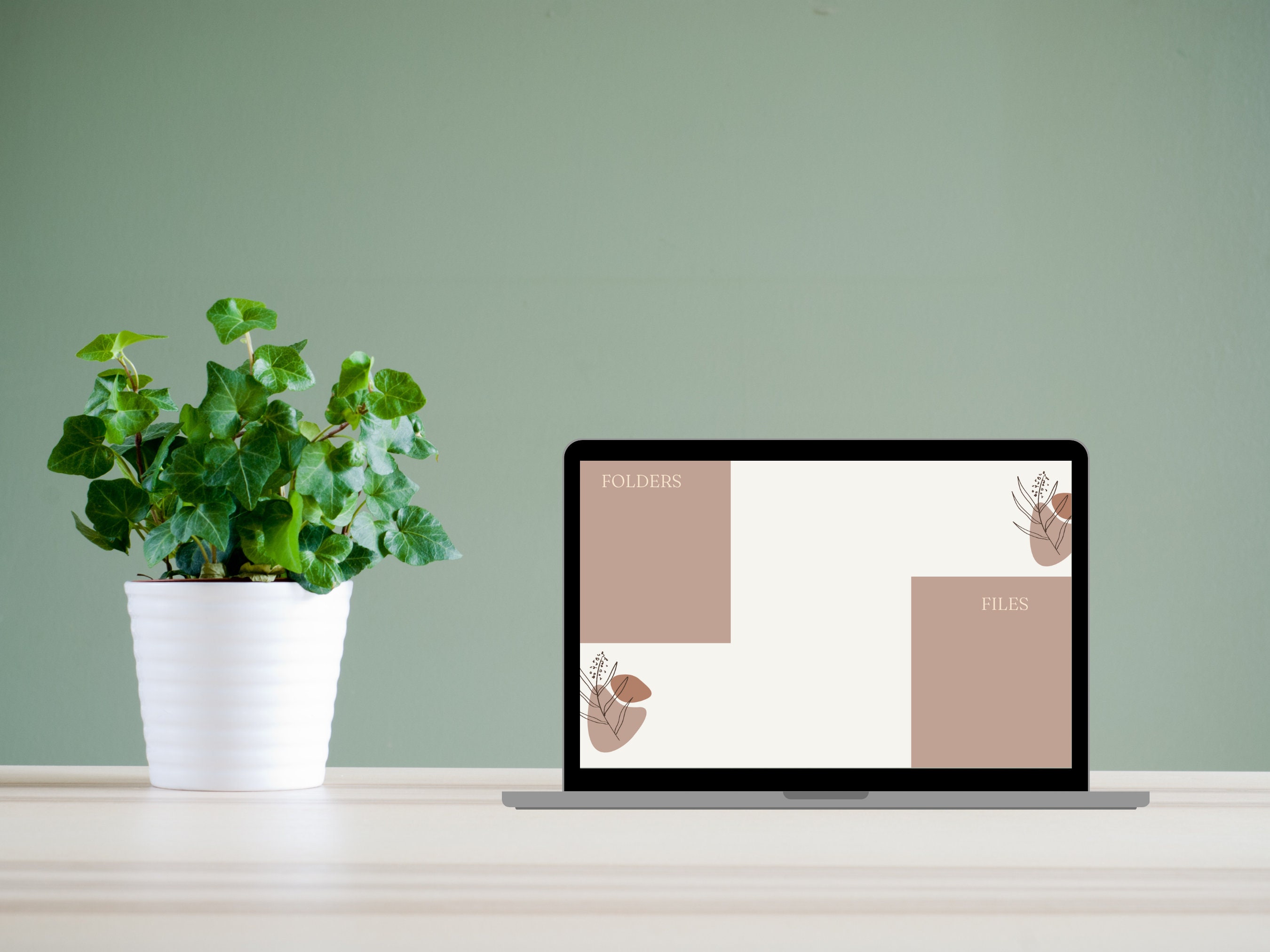 Simple Desktop Wallpaper Organizer, Desktop Wallpaper Organizer, Beige ...