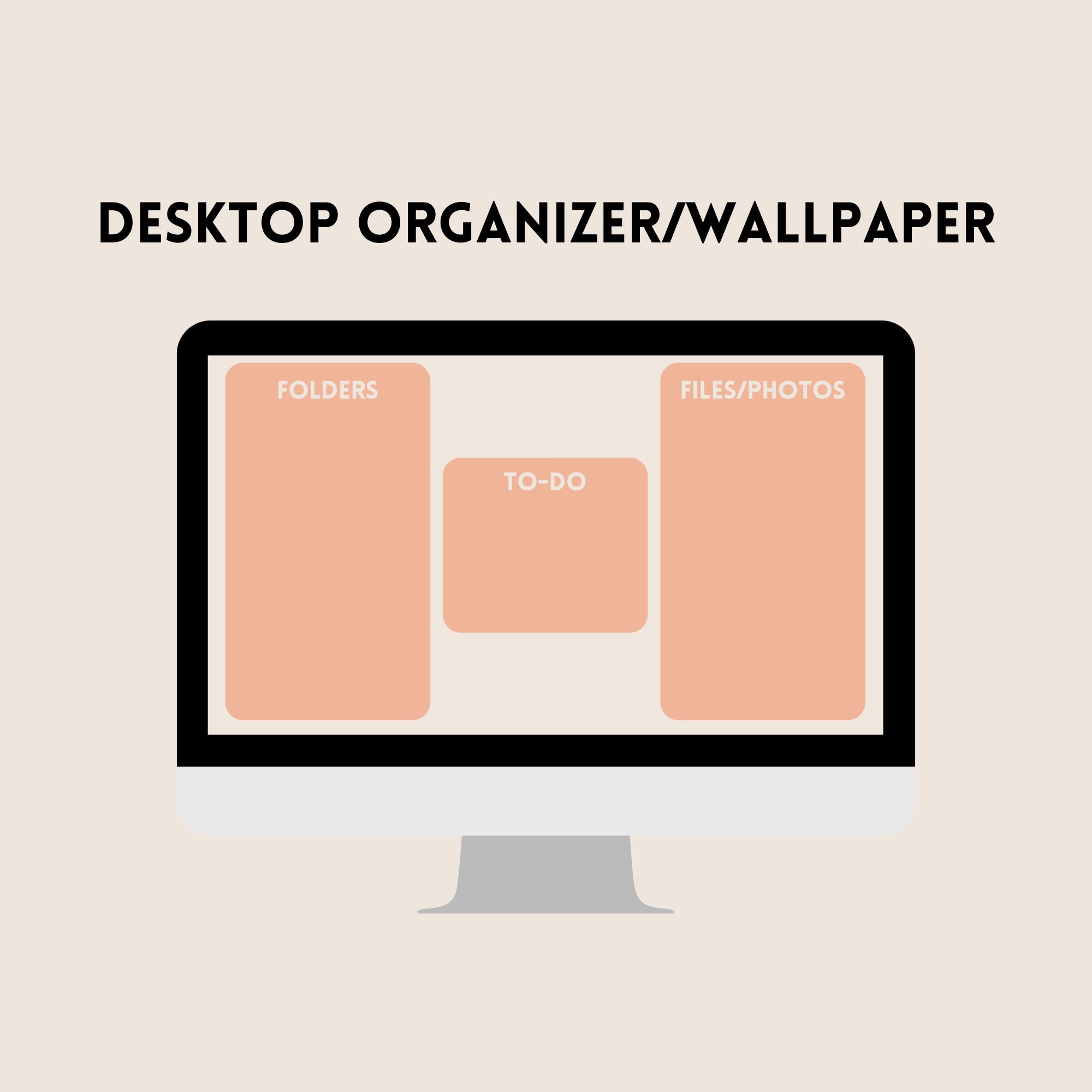 Desktop Wallpaper Organizer, Computer Background Organizer, Aesthetic ...