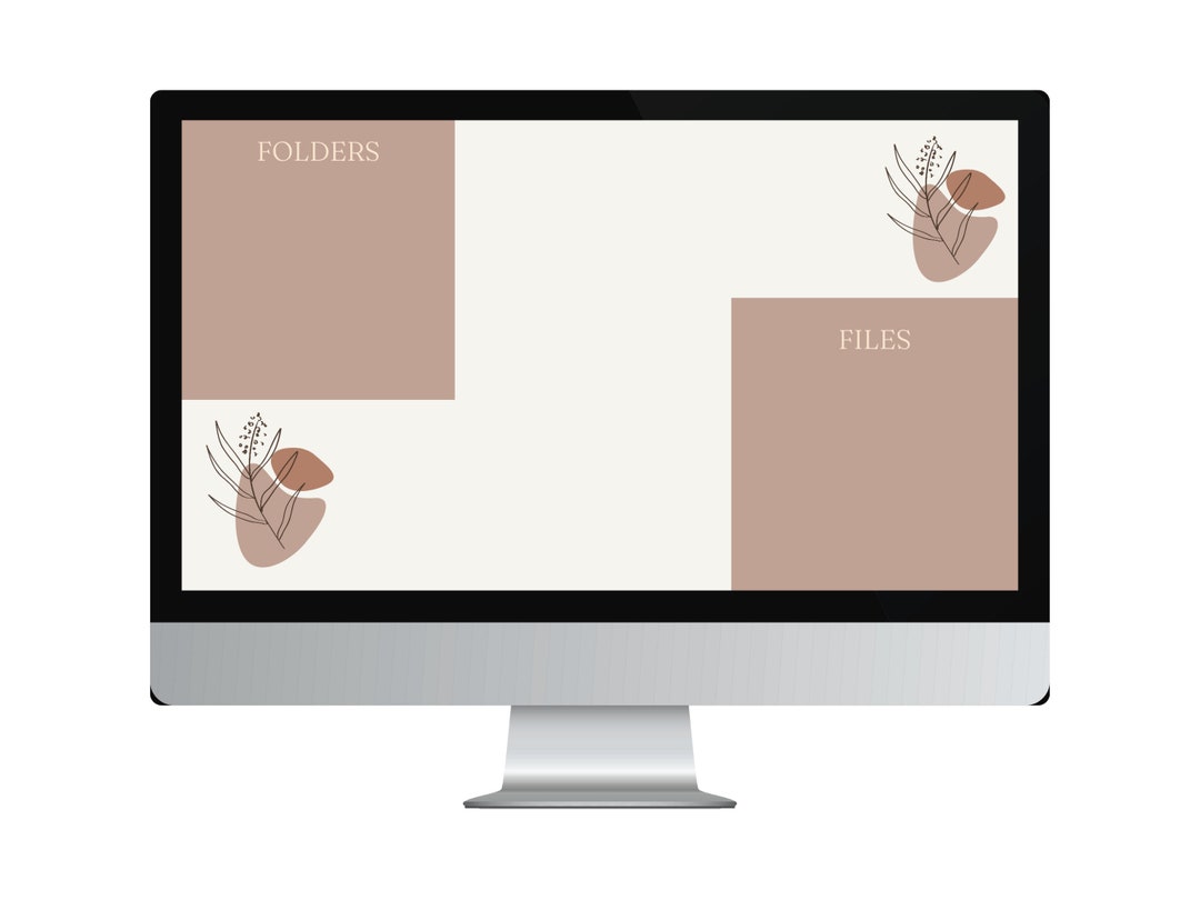 Simple Desktop Wallpaper Organizer, Desktop Wallpaper Organizer, Beige ...