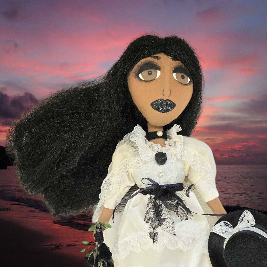 Goth Art Doll, Handmade 14 Inch Fabric Doll - Etsy