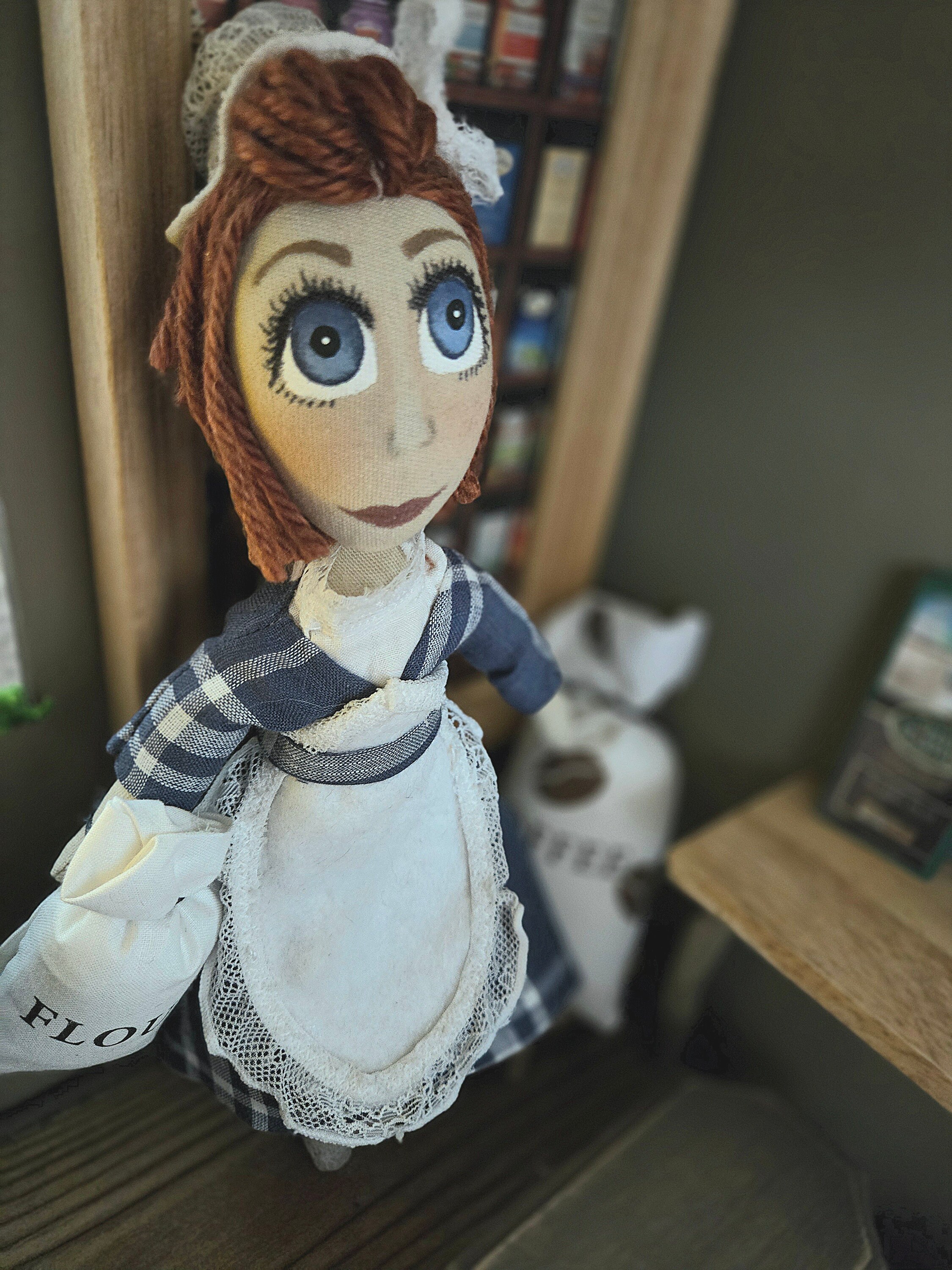 Baker Doll, Handmade and Handpainted Woodland Baker With Flour Sack ...