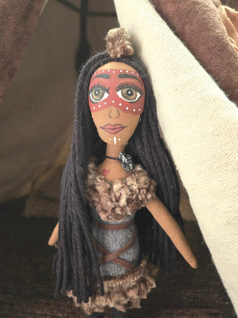 Native Dolls, Handmade and Handpainted 9 Native Couple, Native Wolf ...