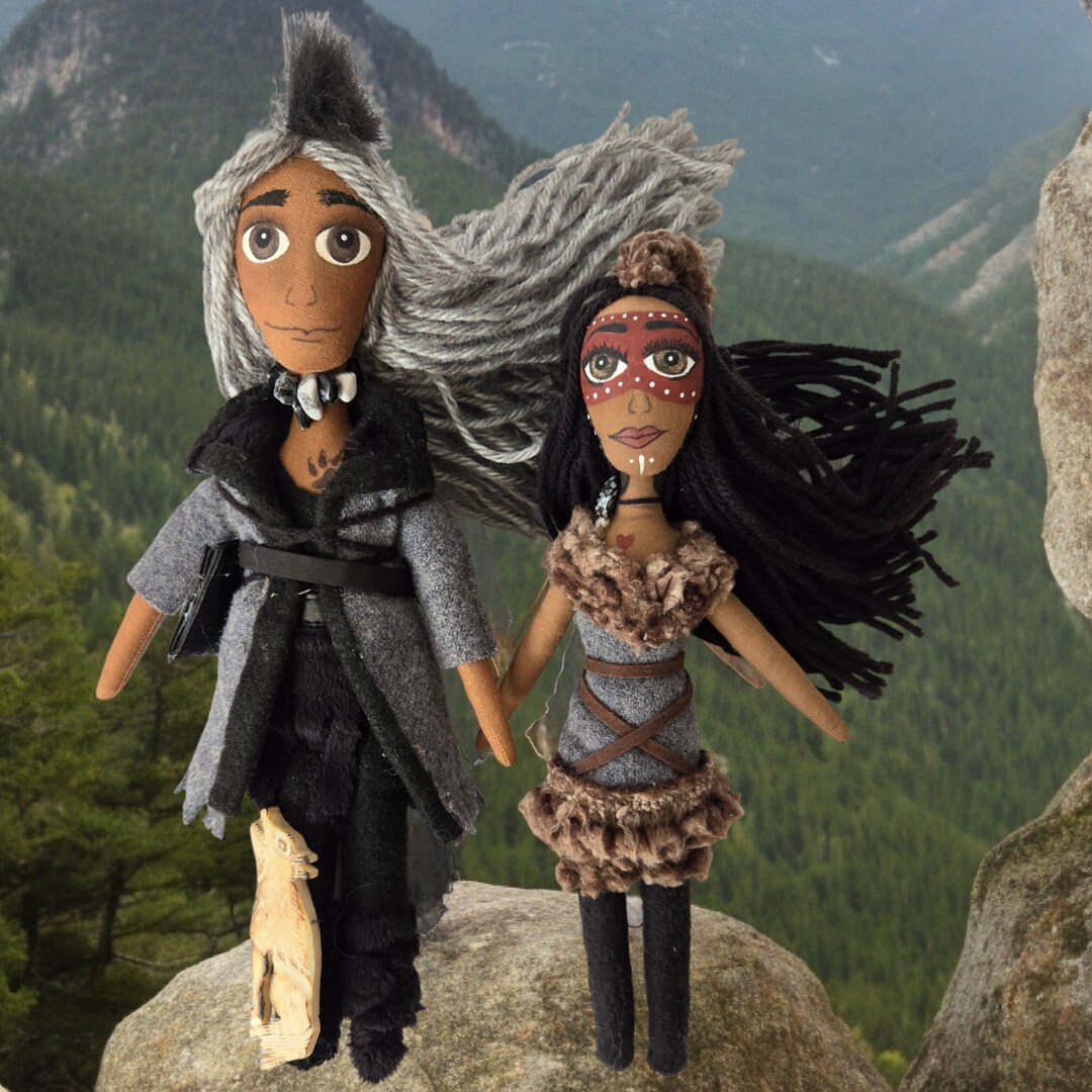 Native Dolls, Handmade and Handpainted Ooak Native Couple, Native Wolf ...