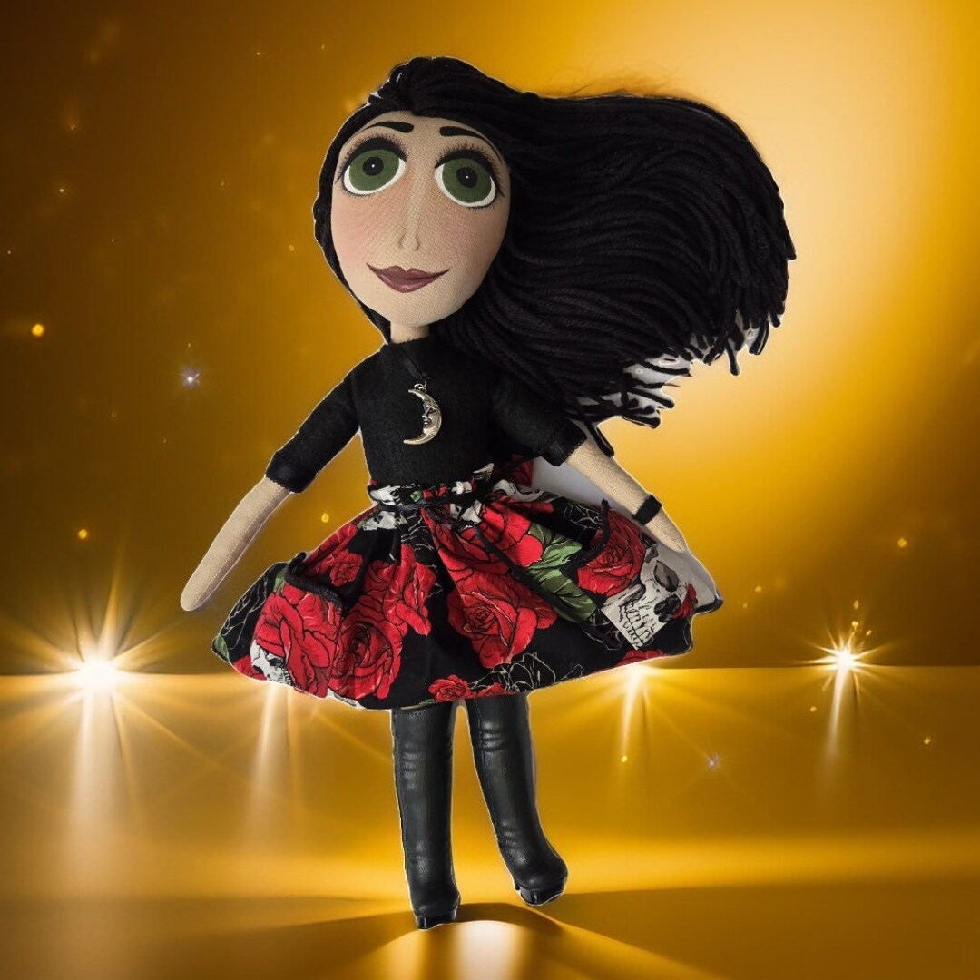 Whimsy Goth Doll, 15 Rockabilly Doll, Artsy Musician Doll, Handmade and ...