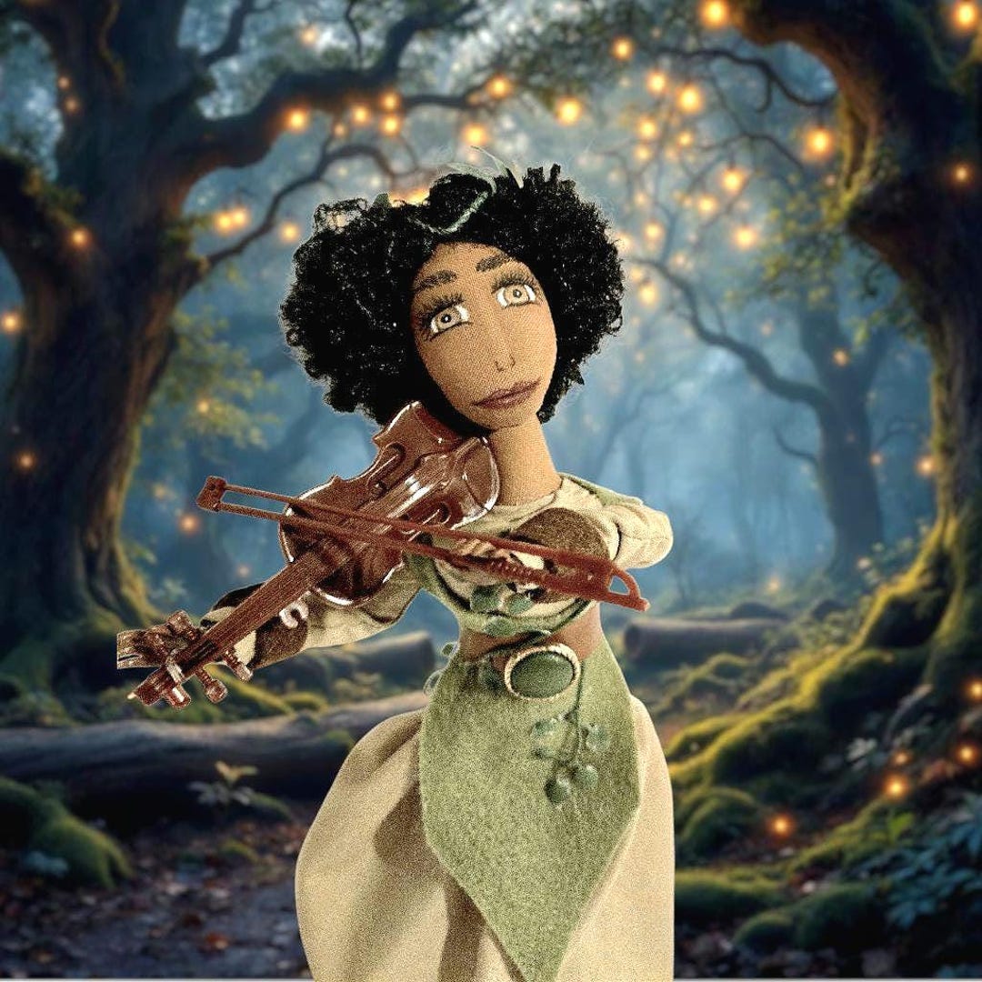 Handmade Woodland Musician Art Doll With Violin - Etsy