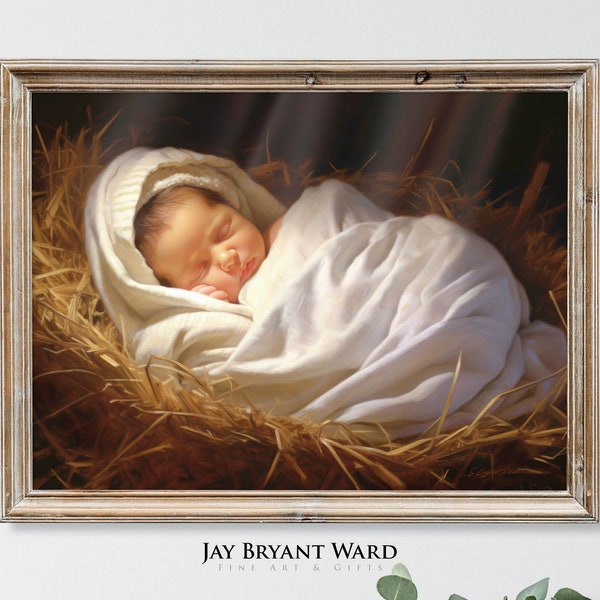 Christmas Baby Jesus Print - Etsy