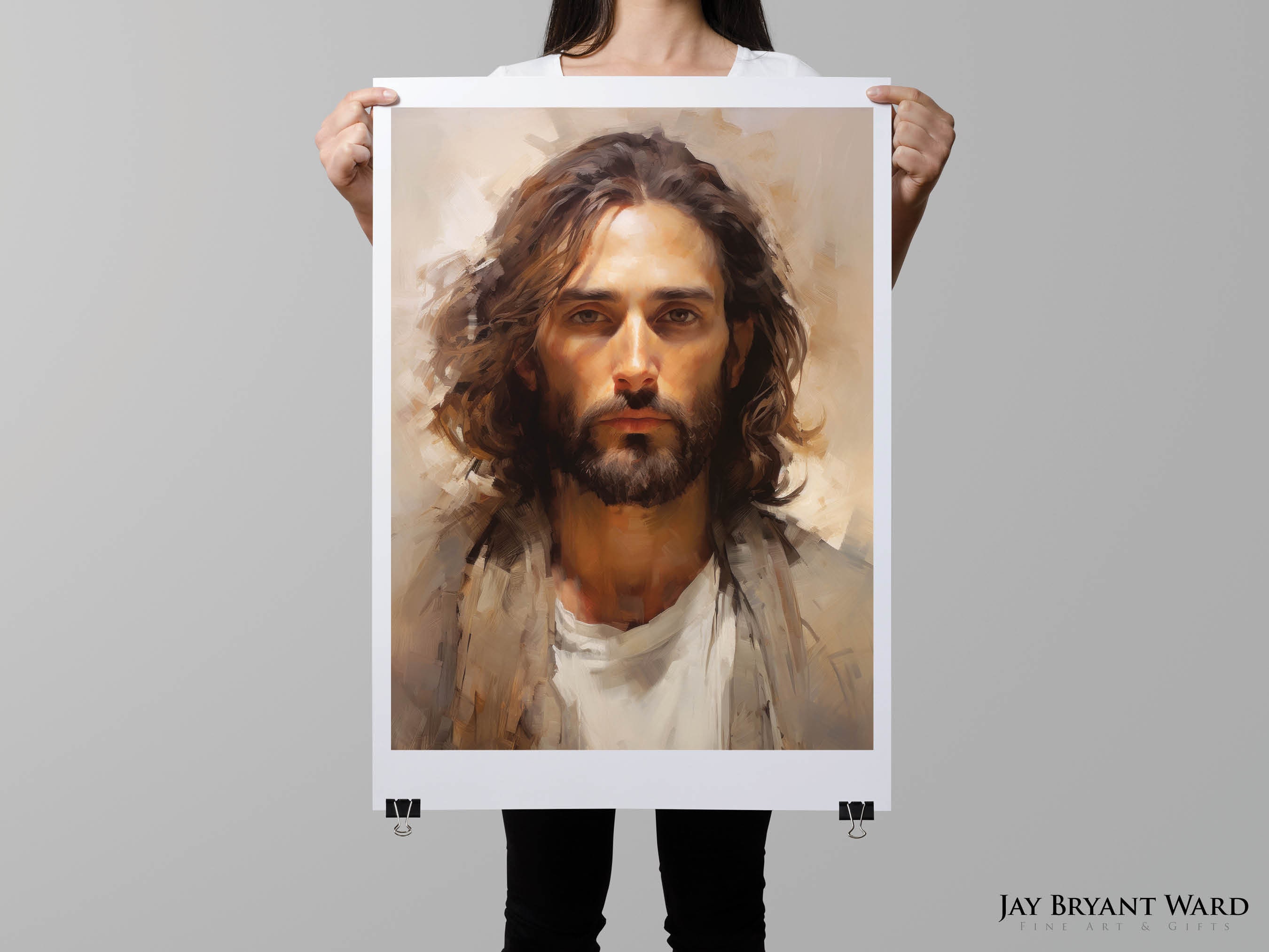 Portrait of Jesus Framed ART PRINT Son of David by Jay Bryant Ward ...