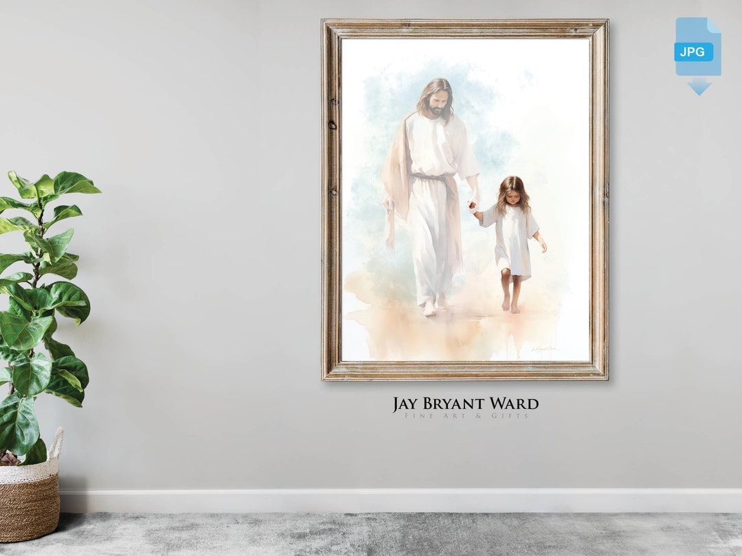Walk With Me PRINTABLE Art DOWNLOAD - by Jay Bryant Ward Jesus Walking ...