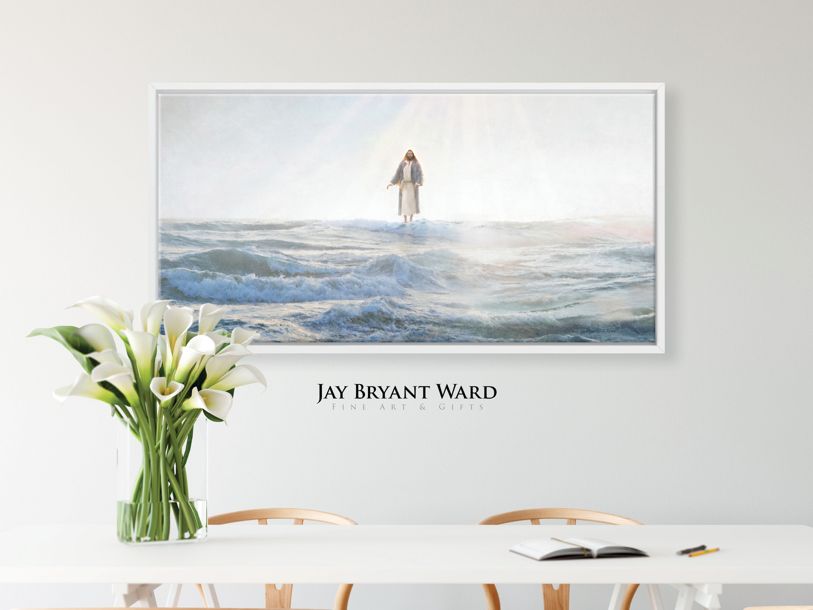 Jesus ART PRINT Be Still by Jay Bryant Ward Walking on Water Christian Religious LDS Wall Art ...
