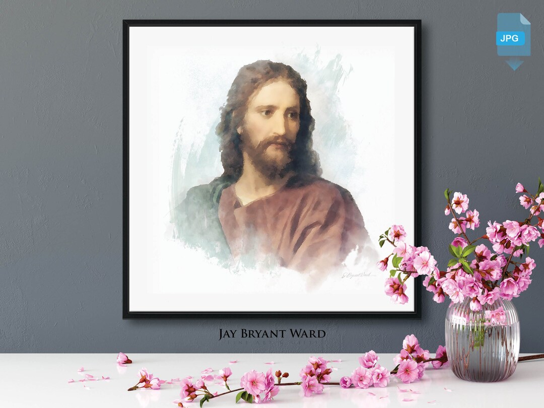 Jesus PRINTABLE Art DOWNLOAD - Christ Watercolor Portrait by Jay Bryant ...