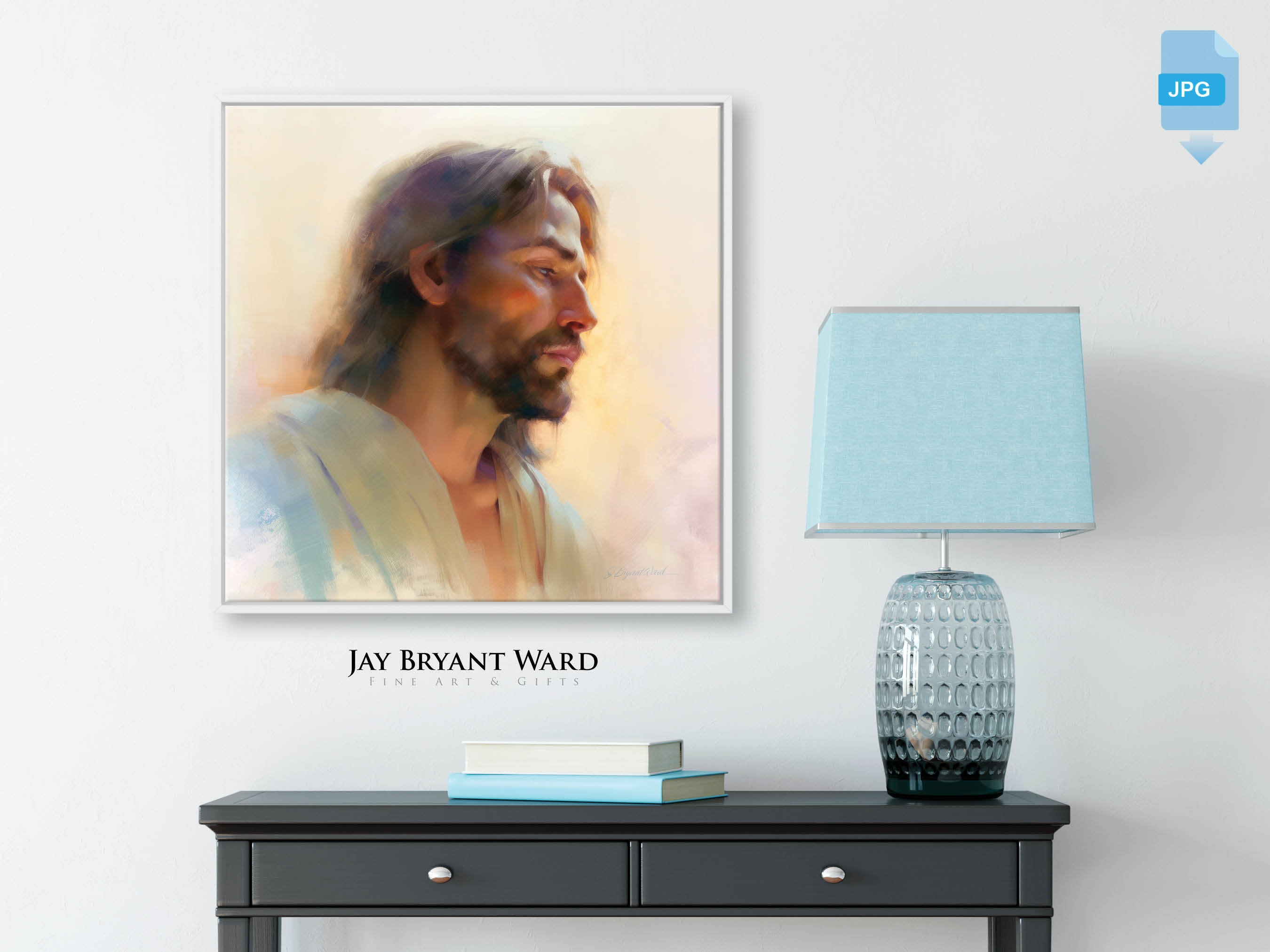 Jesus PRINTABLE Art DOWNLOAD My Peace I Leave With You by Jay Bryant Ward Pastel Colors Soft ...