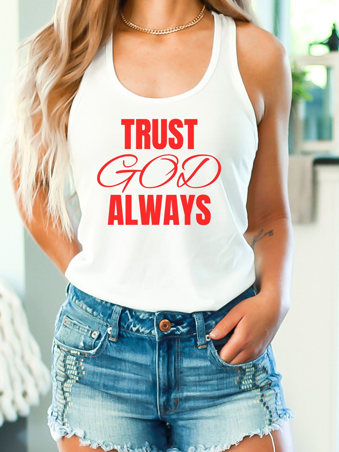Womans Tank Top, Trust God Tank, Ladies Tank, Workout Top, Christian ...