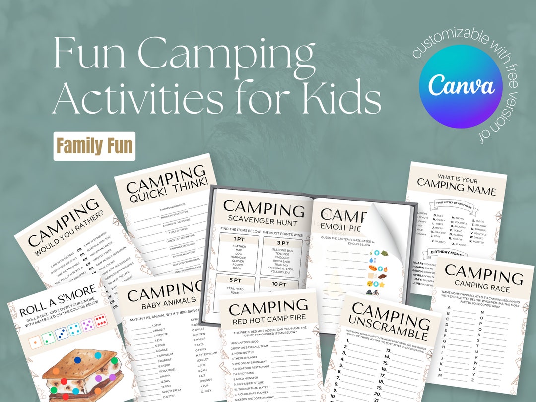 Fun Family Camping Activities Kids Outdoors Family Bonding Canva ...
