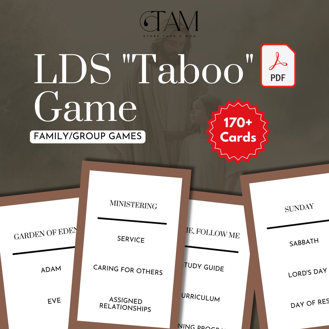 LDS Church Games Taboo Game Easy Family Home Evening Ward Activity ...