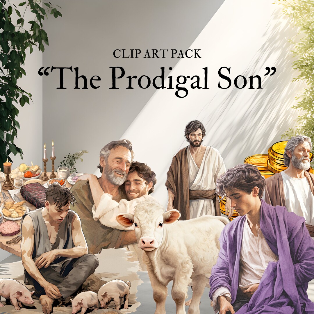 New Testament Prodigal Son Clip Art Pack Bible Christian - Etsy