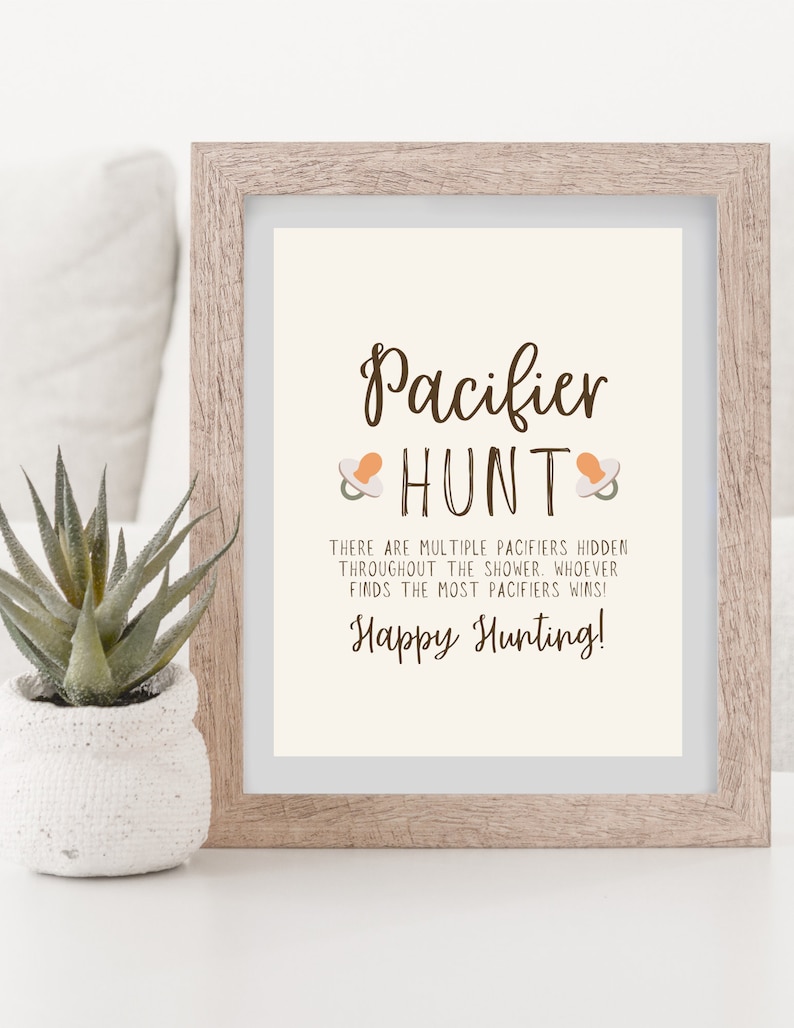 Pacifier Hunt Game Rules for Baby Shower - Etsy