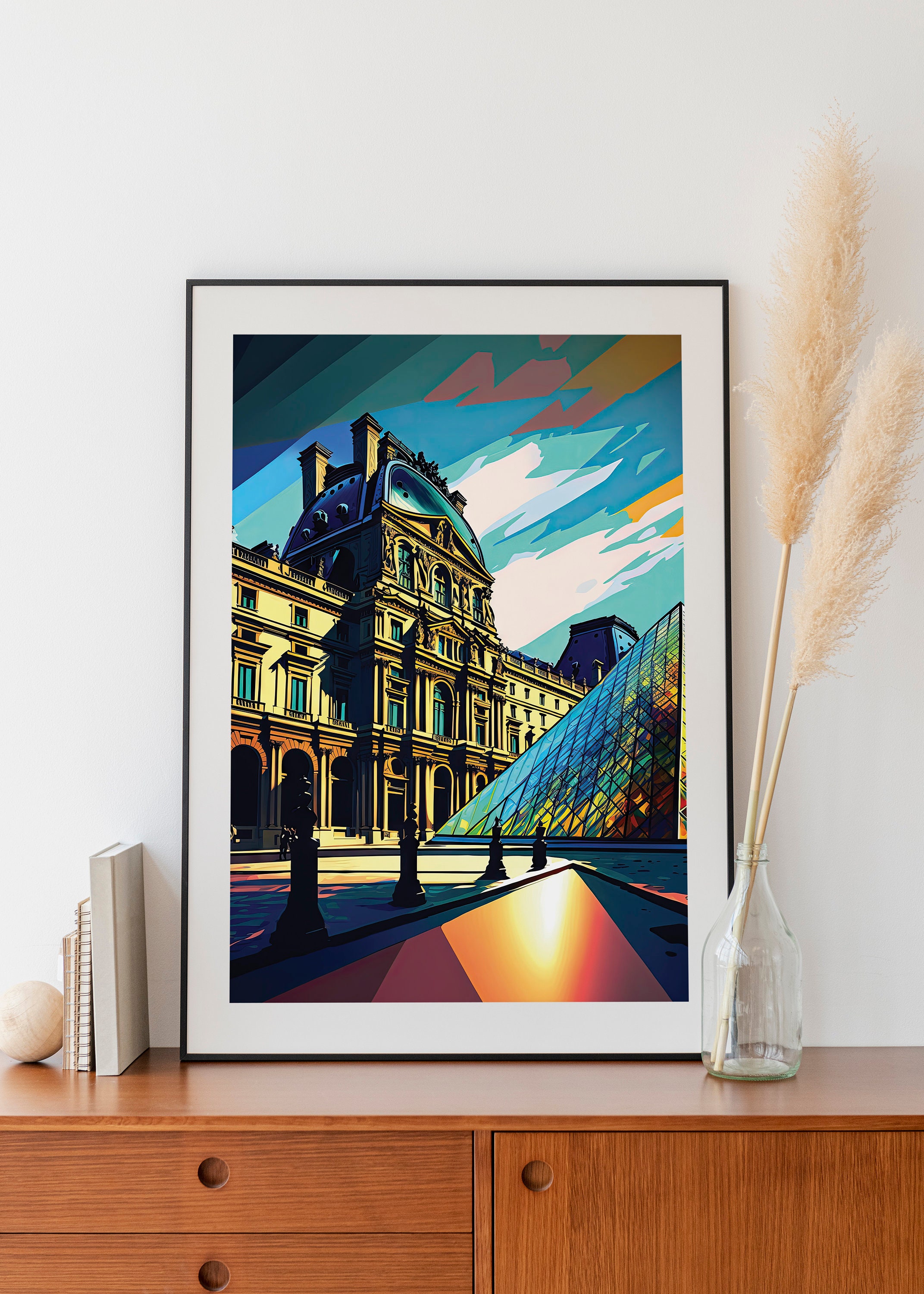 Louvre Museum Poster Instant Download Pop Art Wall Decor - Etsy México